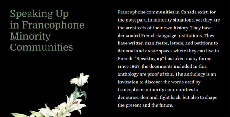 Speaking Up in Francophone Minority Communities – Journal Canadian ...